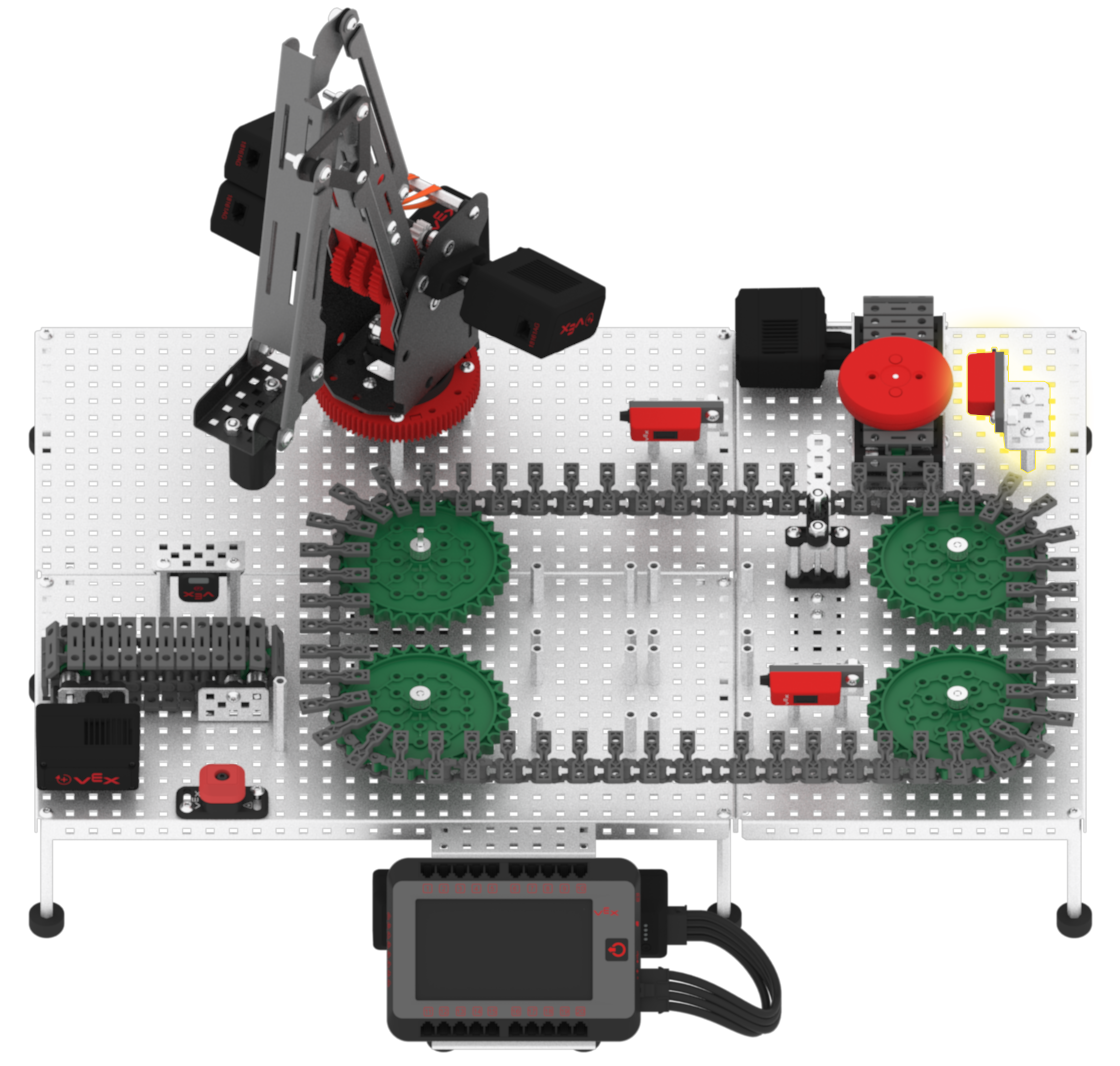 VEX Workcellv1 - Conveyor Systems and Sensors - Lab 10 - Spin the Exit Conveyor